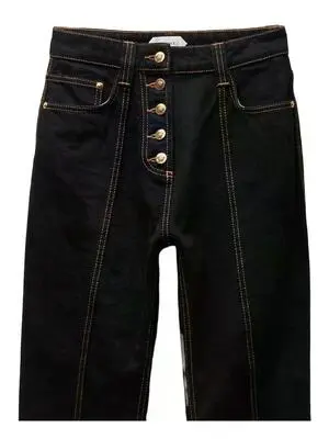 Versace High-waist Straight Leg Jeans - Black