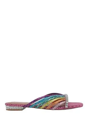 KURT GEIGER Kurt Geiger London Embellished Crystal Strap Flat Mules