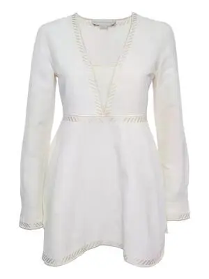 STELLA MCCARTNEY Stella McCartney Embroidered V-Neck Long Sleeve Tunic