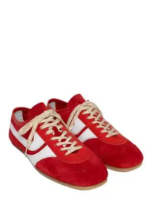 Dries Van Noten Suede Sneakers Red