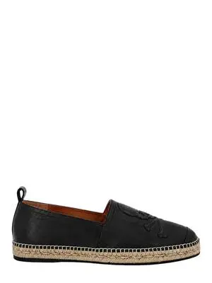Philipp Plein Nappa Leather Skull Espadrilles - Black