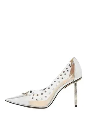 Mach & Mach Diamond Dreams Crystal-embellished Pumps - White