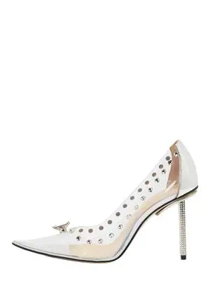 Mach & Mach Diamond Dreams Crystal-embellished Pumps - White