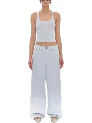 HAIKURE Logo-patch Wide-leg Jeans - Blue