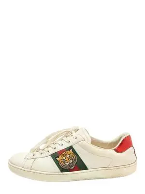 Gucci Ace Tiger Embroidered Sneakers - White