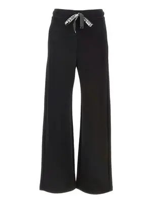 Max Mara Drawstring Wide-leg Track Pants - Black