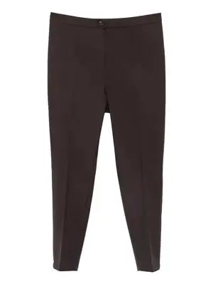 Marina Rinaldi Pressed-crease Slim-fit Trousers - Brown