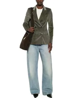 Tagliatore Double-breasted Corduroy Blazer - Green