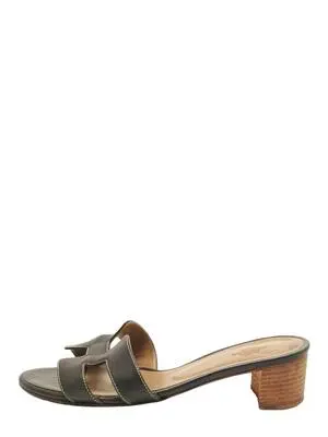 Hermès Oasis Heeled Sandals - Black