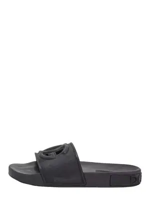 Dolce & Gabbana D&G Vintage DG Cutout Slides Black