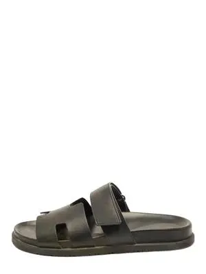 Hermès Chypre Touch-strap Flat Sandals - Black