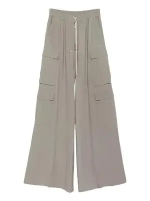Rick Owens Cargo Bela Drawstring Wide-leg Pants - Grey
