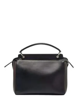 Fendi 2017 Dotcom Whipstitch Tote Bag - Black