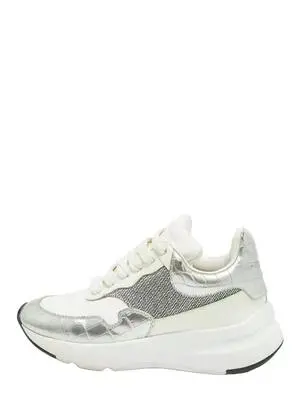 Alexander McQueen Oversized Sneakers With Croc-embossed Effect - White
