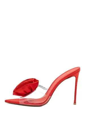 LE SILLA Le Silla Rose Appliqué PVC Stiletto Sandals Red