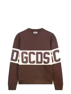 Gcds Logo Print Sweatshirt - Brown