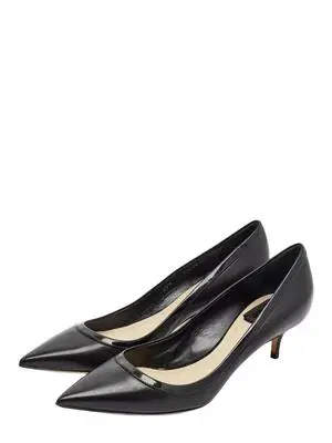 Dior Patent-trimmed Pointed-toe Pumps - Black
