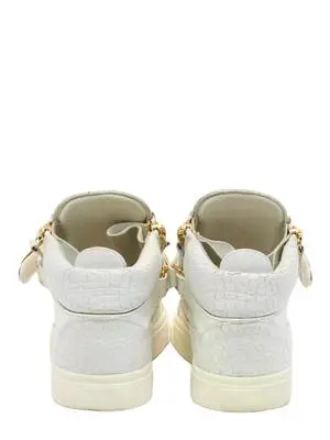 GIUSEPPE ZANOTTI Giuseppe Zanotti Vintage Coby Croc-Embossed High-Top Sneakers White