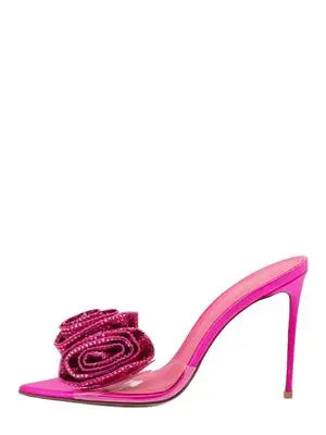LE SILLA Rose Appliqué Stiletto Sandals - Pink