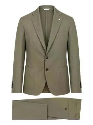 MANUEL RITZ Single-breasted Notch-lapel Suit - Green