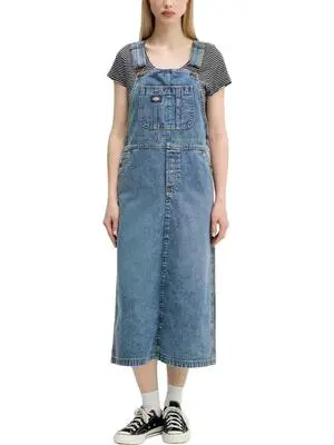 Dickies Denim Pinafore Dress - Blue