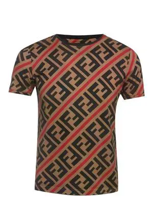 Fendi Ff Monogram Short-sleeve T-shirt - Brown