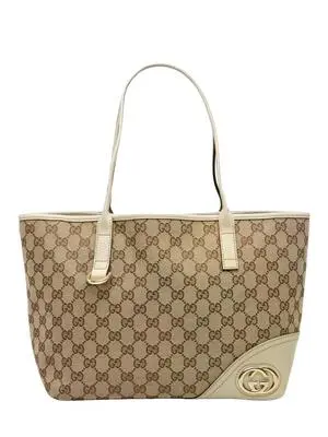 Gucci Gg Canvas Britt Tote Bag - Neutrals