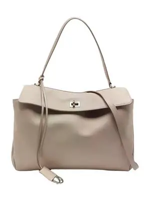 Balenciaga Medium Rodeo Leather Top Handle Bag Neutrals