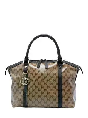 Gucci 2016-2026 Medium Gg Crystal Charm Dome Satchel - Neutrals