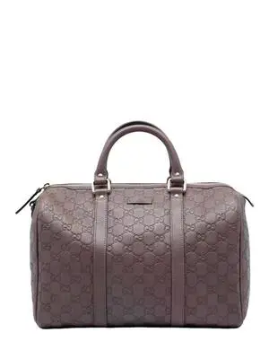 Gucci 2016-2026 Medium Guccissima Joy Boston Bag - Brown
