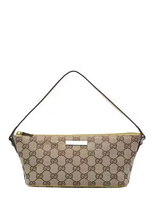 Gucci 2000-2015 Gg Canvas Boat Shoulder Bag Neutrals