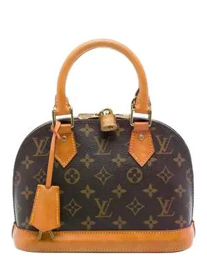 LOUIS VUITTON 2017 Monogram Alma Bb Satchel - Brown