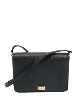 Dolce & Gabbana Dolce & Gabbana Textured Flap Crossbody Bag Black