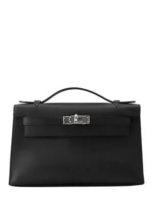 Hermès 2026 Swift Leather Kelly Pochette 22 Handbag - Black
