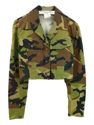 DIOR Christian Dior 2001 Camouflage Print Cropped Jacket