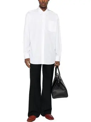 AMI Paris Chest-pocket Long-sleeve Shirt - White