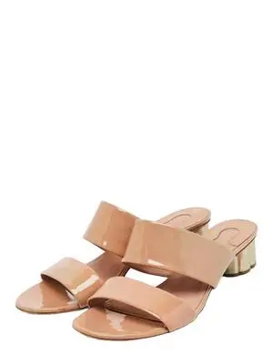 FERRAGAMO Dual-strap Flower-heel Sandals - Brown
