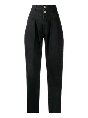 Alberta Ferretti High Rise Tapered Jeans - Black