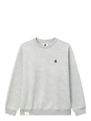 Izzue Logo Patch Crew Neck Sweater - Grey