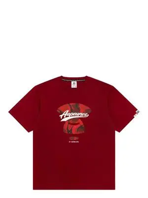 AAPE BY *A BATHING APE Moonface-print Cotton T-shirt - Red