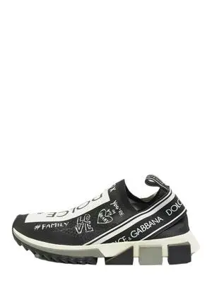 Dolce & Gabbana Sorrento Slip-on Sneakers With Logo Lettering - Black