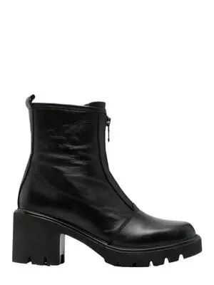 SERGIO MORETTI FIRENZE Zip-front Chunky Ankle Boots - Black