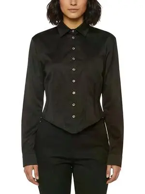 Magda Butrym 2025 Corset Style-button Shirt - Black