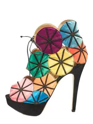 CHARLOTTE OLYMPIA Parasol Patch Platform Stiletto Sandals - Yellow