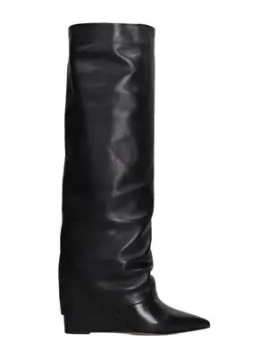 THE SELLER Pointed-toe Wedge Boots - Black