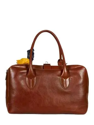 GOLDEN GOOSE Medium Vita Bag With Charms And Silver Details - Brown