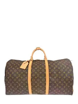 LOUIS VUITTON Louis Vuitton Monogram Travel Handbag Brown