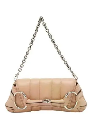 Gucci Gucci Small Maxi-Horsebit Quilted Shoulder Bag Neutrals