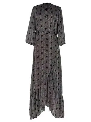 BA&SH Ba&Sh Printed Wrap Maxi Dress