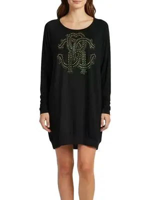 ROBERTO CAVALLI Roberto Cavalli Vintage Black Open Back Draped Sweater